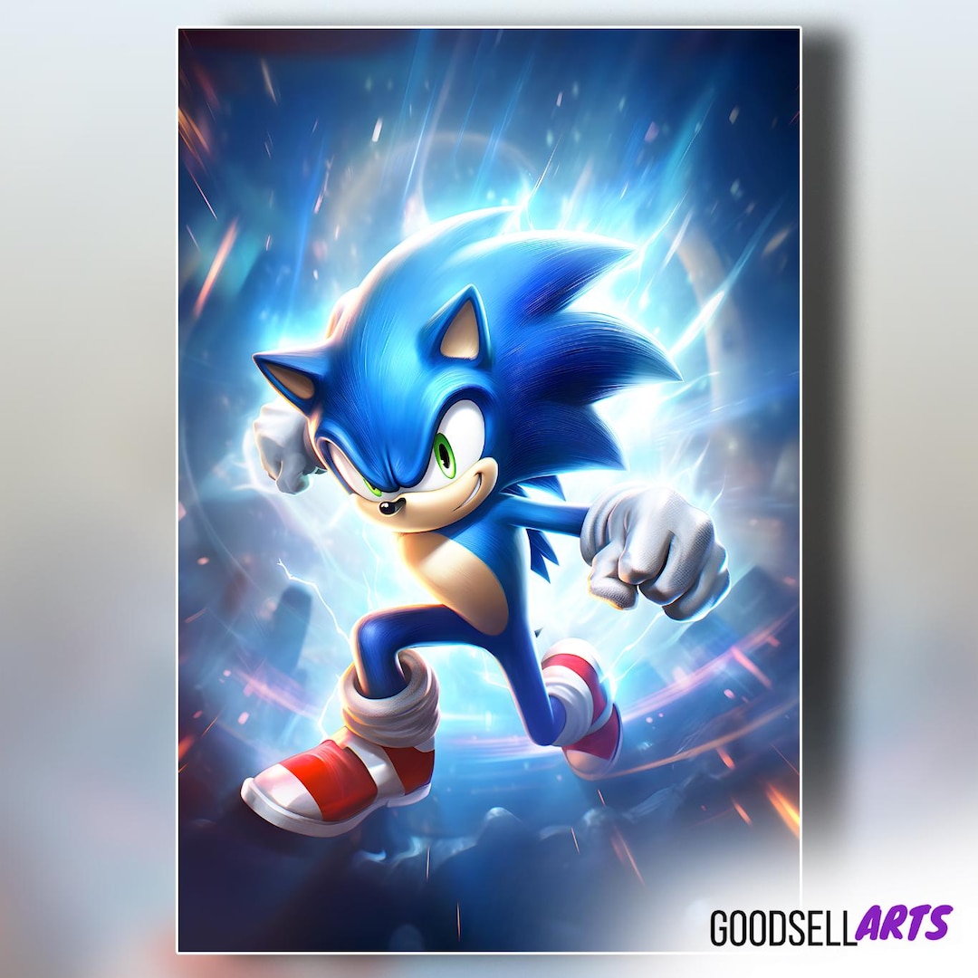 Sonic the Hedgehog Poster, Sonic Video Game Wall Art Print, Gamer Gifts ...