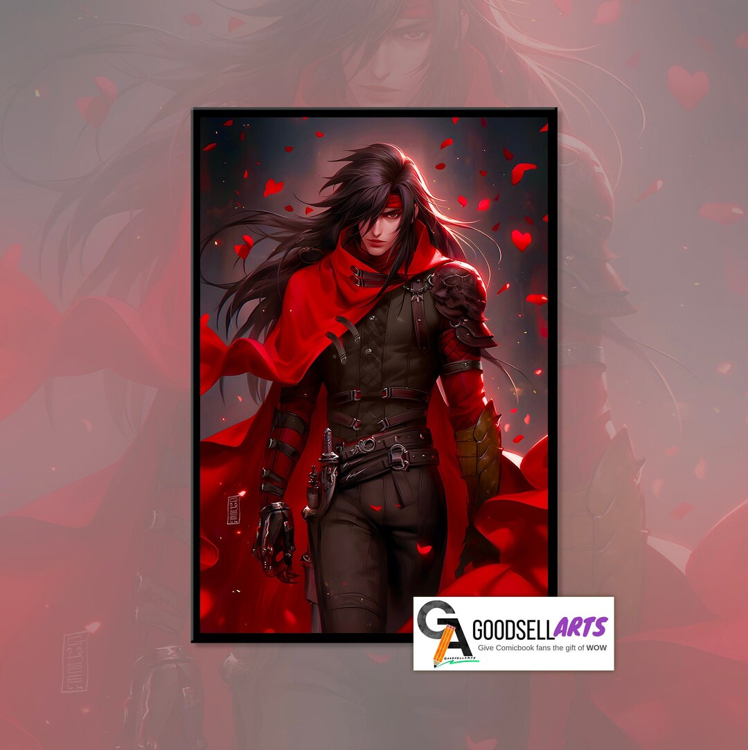 Vincent Valentine Final Fantasy 7 Poster | Vincent FF7 Art Print ...