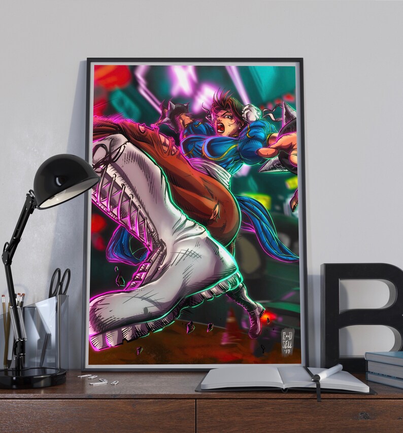 Chun-li Wall Art Poster Print Street Fighter Anime Gift Video - Etsy