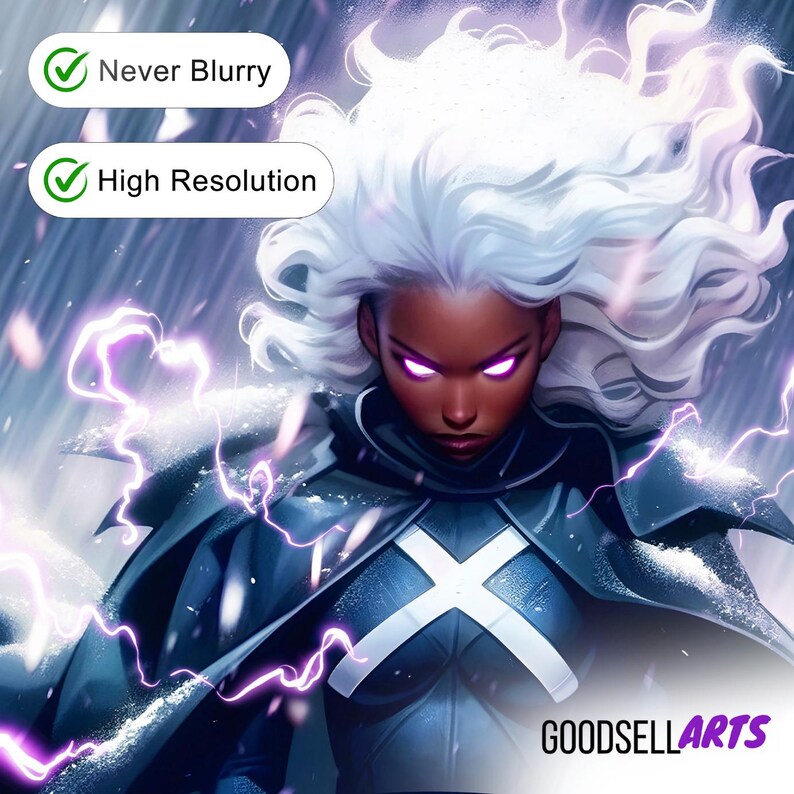 Storm X-men Poster | Storm Wall Art | Marvel X-men Art Print | Storm ...