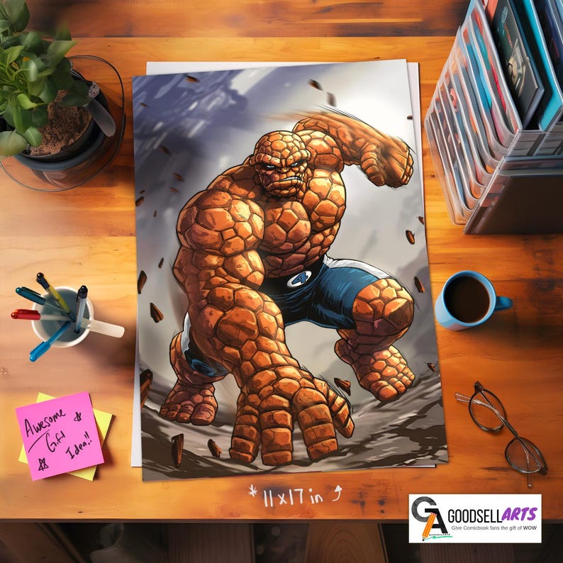 The Thing Art Print: Marvel Rivals Poster, Marvel Fantastic Four Wall ...