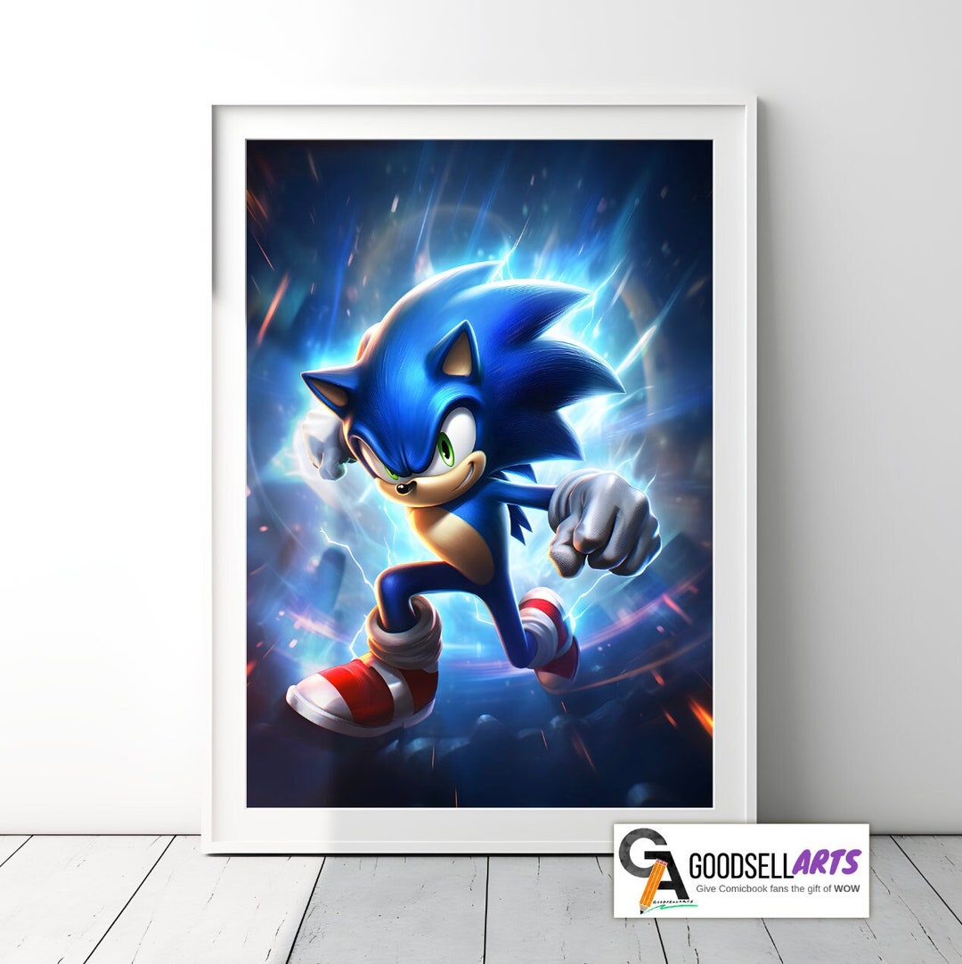 Sonic the Hedgehog Poster Sonic Art Print Video Game Wall Art Gamer ...