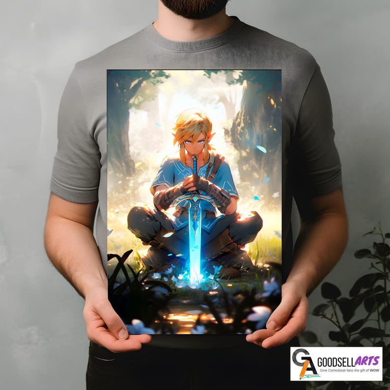 Link Poster, Legend of Zelda Wall Art Print, Link Art Print, Gamer Gift ...