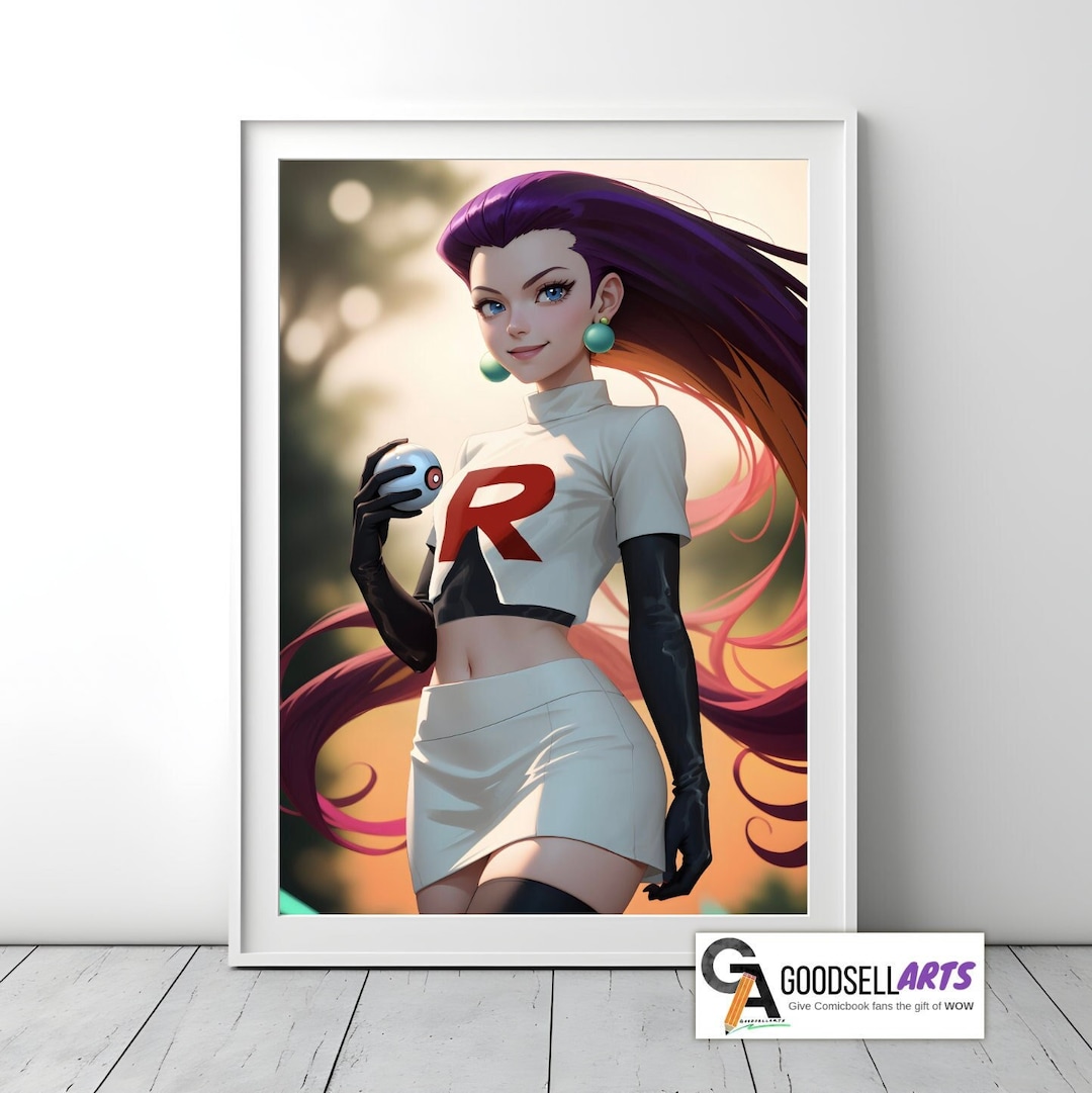 Jessie Team Rocket Poster Pokemon Poster Gaming Gift Video Game Wall ...