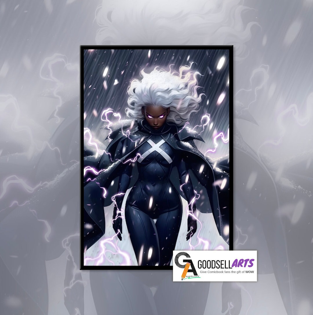 Storm X-men Poster Storm Wall Art Marvel X-men Art Print Storm Fan Art ...