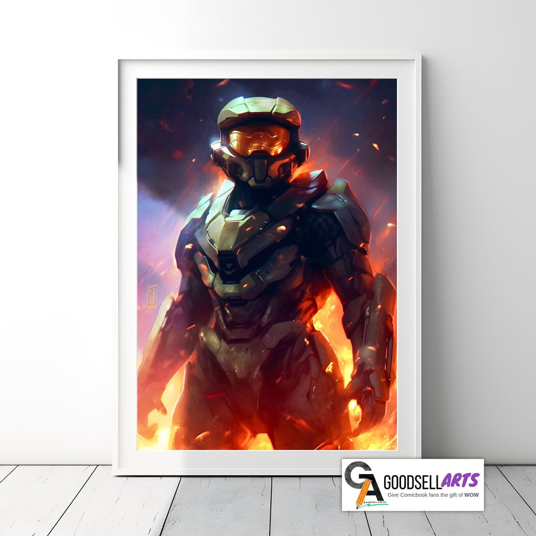 Halo Poster Master Chief Poster Spartan Armor Gaming - Etsy