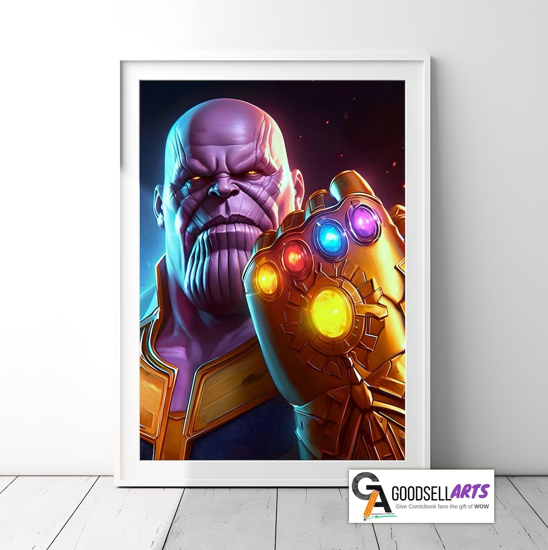 Thanos Poster i Am... Inevitable Thanos Wall Art Avengers Thanos Print ...