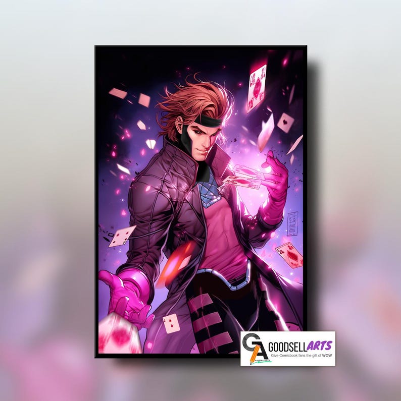 Gambit X-men Poster | Marvel Wall Art, Remy Lebeau Print, Xmen Gift ...