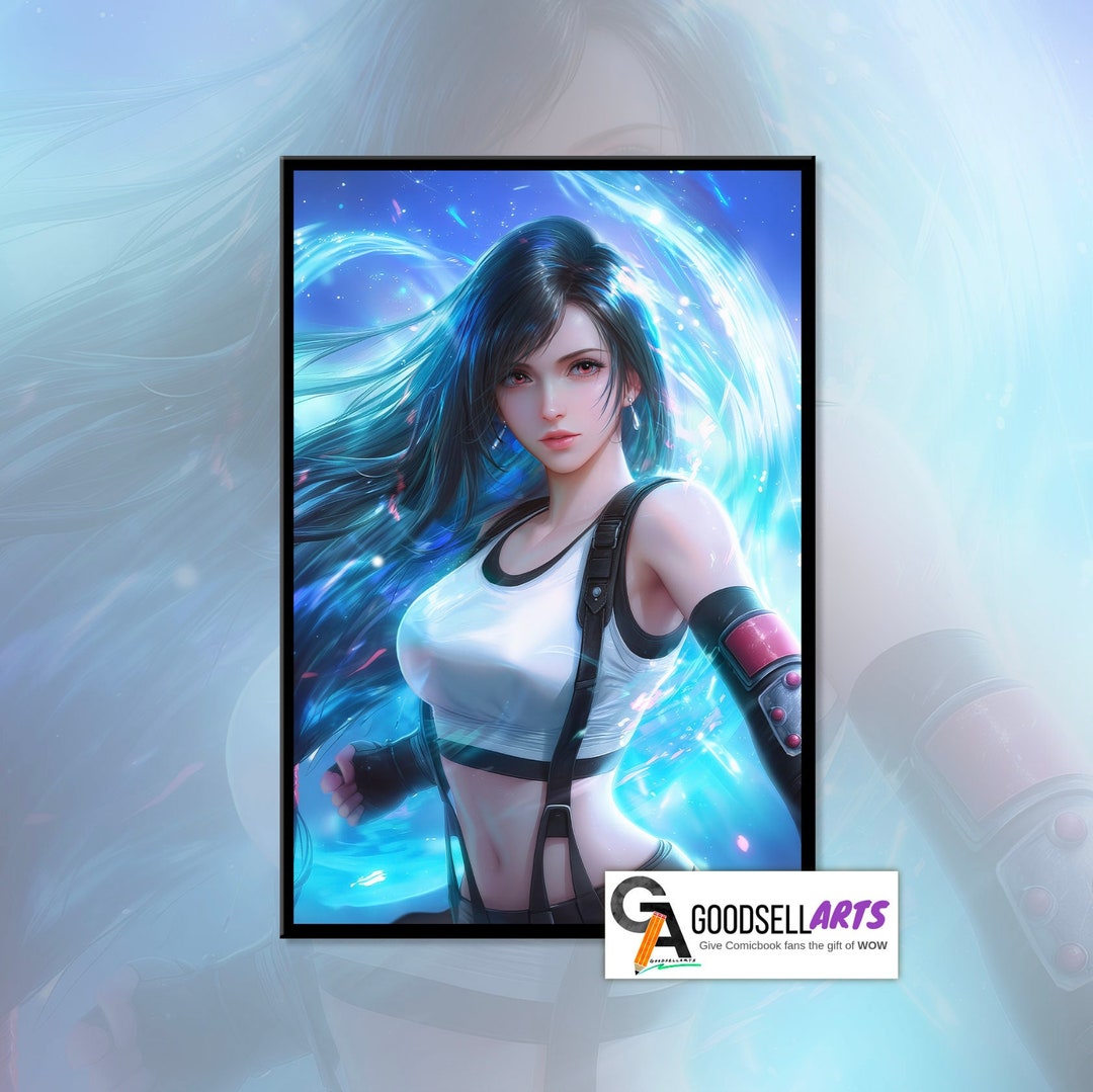 Tifa Lockhart Poster Final Fantasy Poster FF7 Remake Gaming Decor Gamer ...