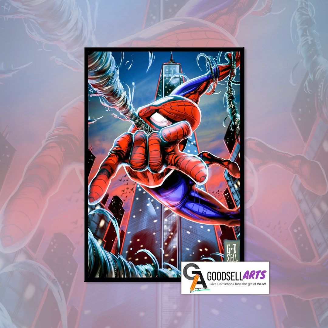 Marvel Spider-man Poster Peter Parker Wall Art Spider-man Art Print ...