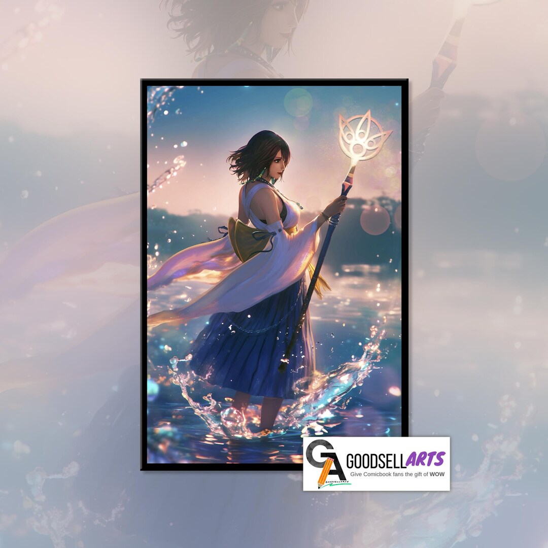 Yuna Final Fantasy Poster | FFX Video Game | Final Fantasy Prints ...