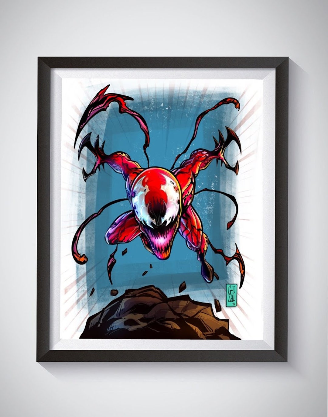 Carnage Chibi Poster Spiderman Villian Marvel Wall Art - Etsy