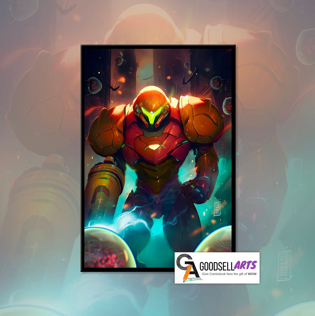 Metroid Samus Poster Samus Aran Metroid Art Print Video Game Wall Art ...