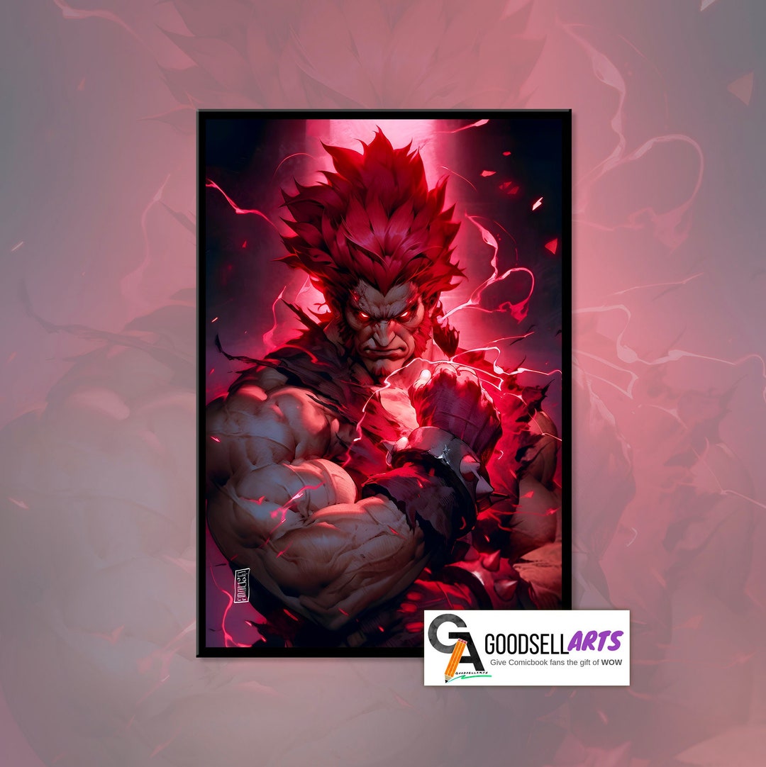 Akuma Poster Print Street Fighter Art Gaming Poster SF6 Akuma Artwork ...