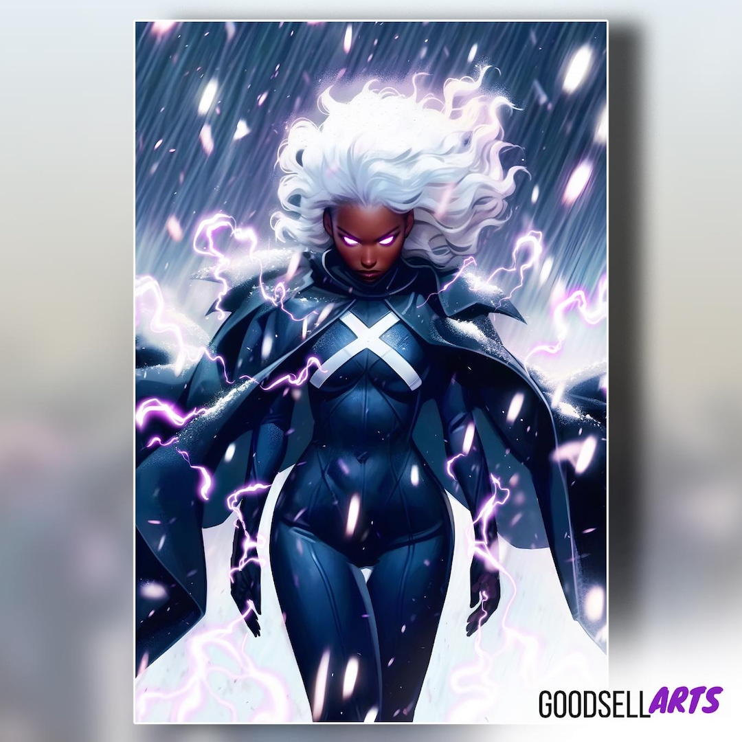 Art Print Storm X-men Poster, Ororo Munroe Mutant Wall Art, Superhero ...