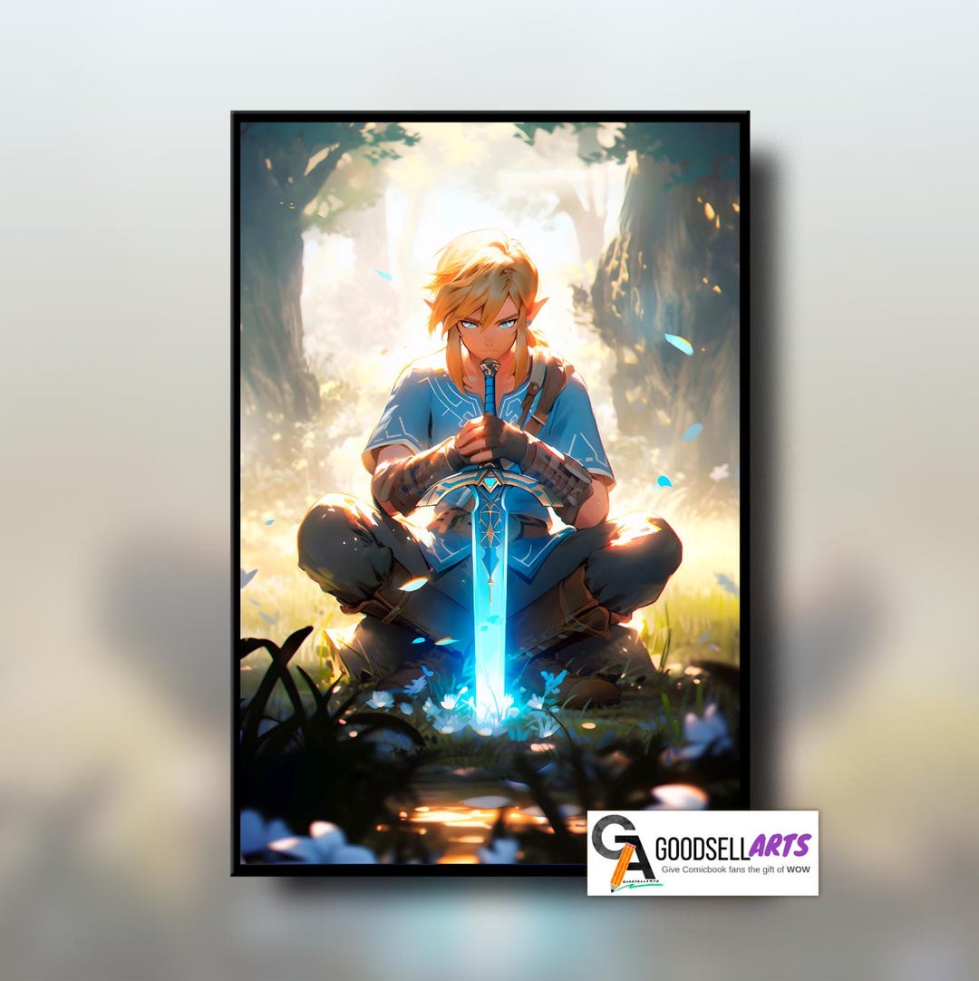 Link Poster, Legend of Zelda Wall Art Print, Link Art Print, Gamer Gift ...