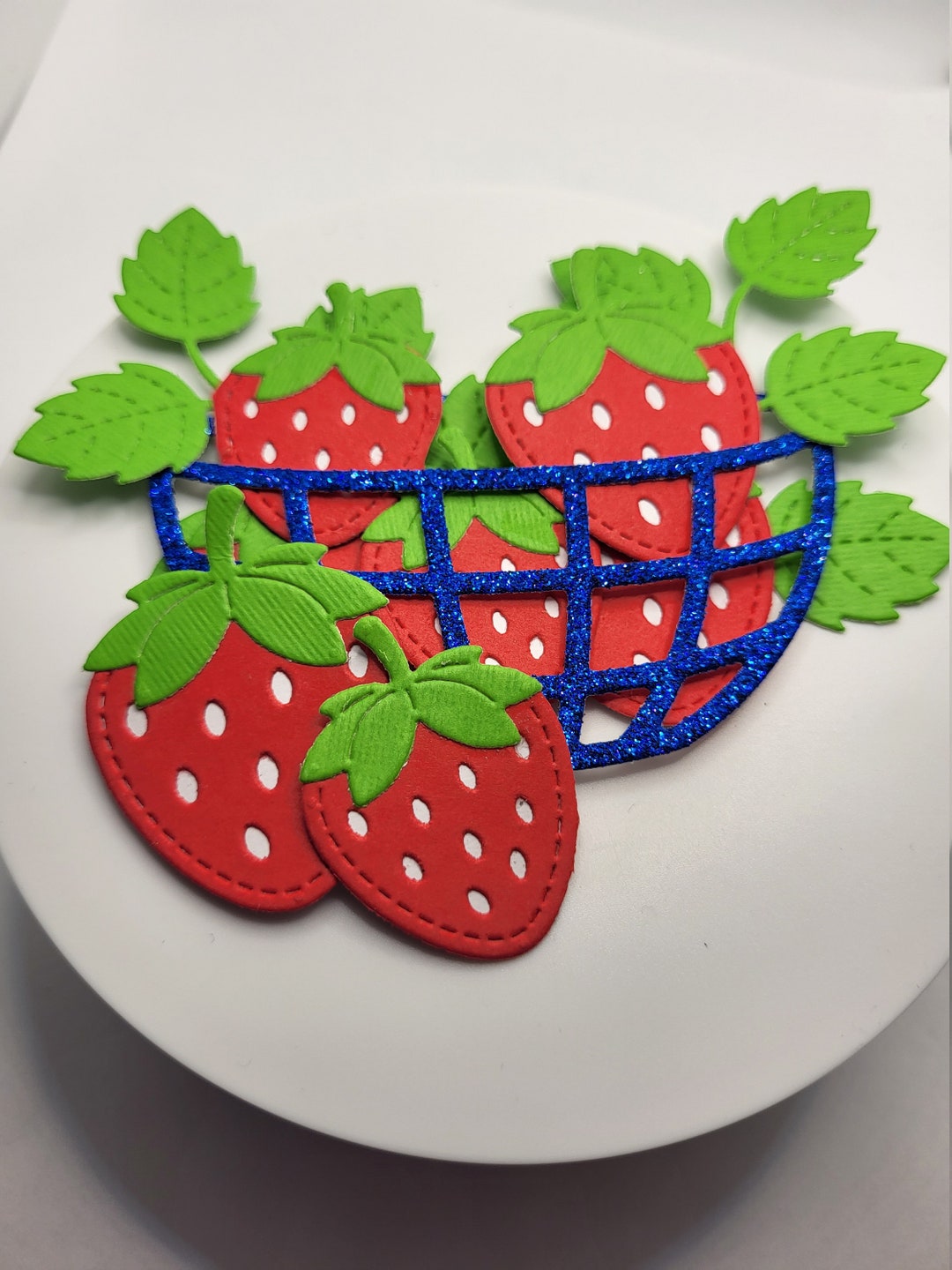 6 Piece Cardstock Baskets for Card Making (strawberries Not Included ...