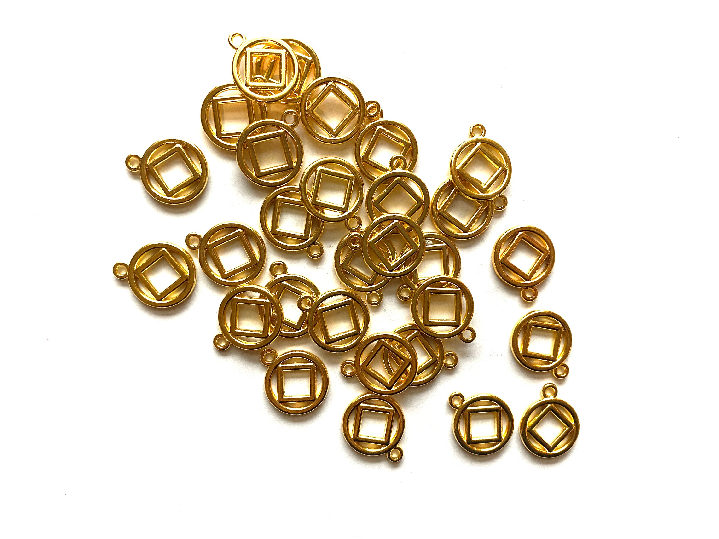 NA Charms Silver Gold Copper Bronze - Narcotics Anonymous NA Beads ...