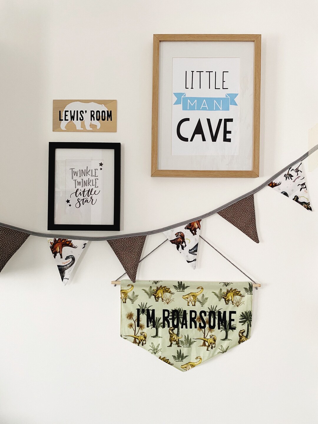 Dinosaur Bunting. Natural History Museum Bunting. Personalised Bunting ...