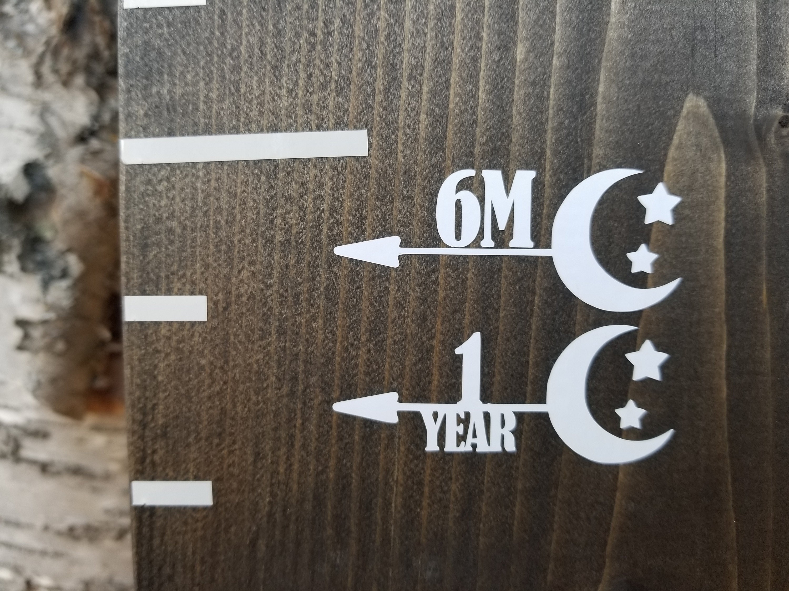 Stars & the Moon Growth Chart Height Marking Arrows Growth - Etsy
