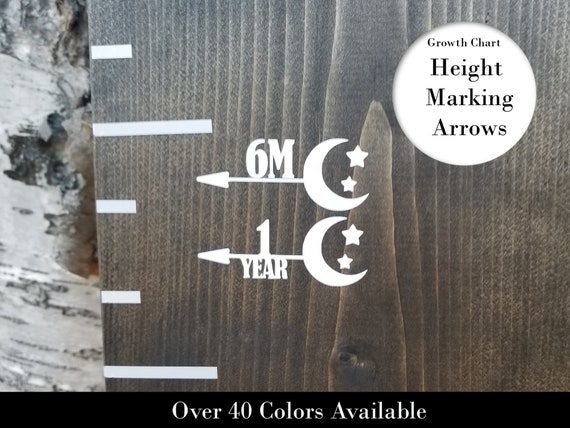 Stars & the Moon Growth Chart Height Marking Arrows Growth - Etsy