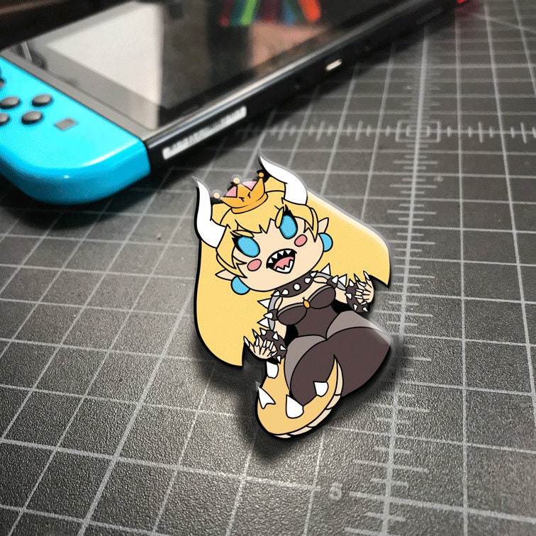 Mini Rawr Bowsette Pin - Etsy