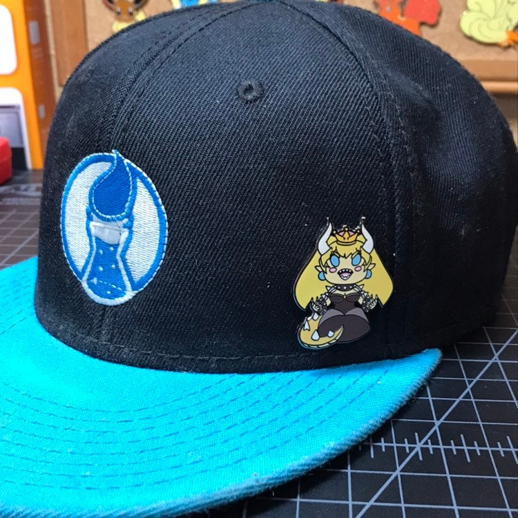 Mini Rawr Bowsette Pin - Etsy