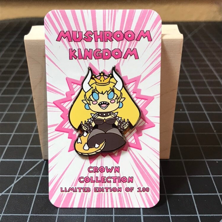 Mini Rawr Bowsette Pin - Etsy