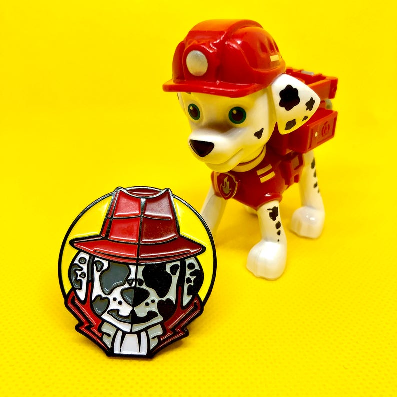 Rorschach/marshall Mashup Enamel Pin | Etsy