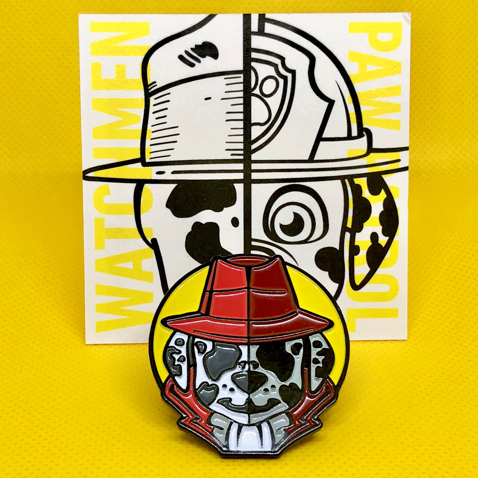 Rorschach/marshall Mashup Enamel Pin | Etsy