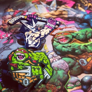 Raphael & Casey Jones Bodycount Enamel Pin Set - Etsy