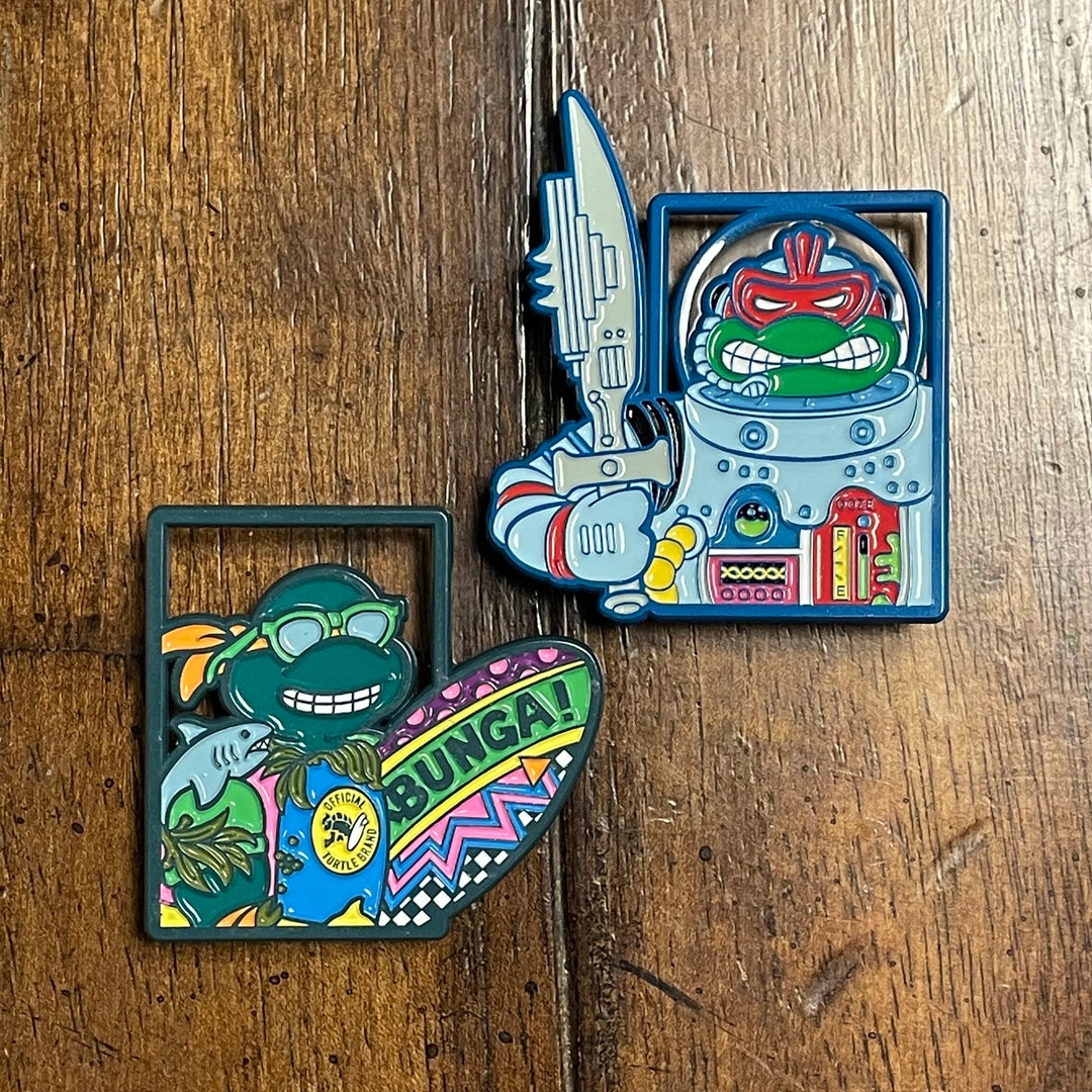 Space Cadet & Sewer Surfer Enamel Pin Set - Etsy