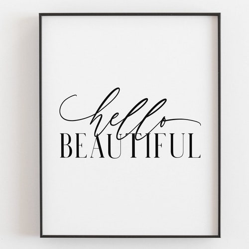 Hello Gorgeous Sign Vanity Print Girly Wall Art Office - Etsy