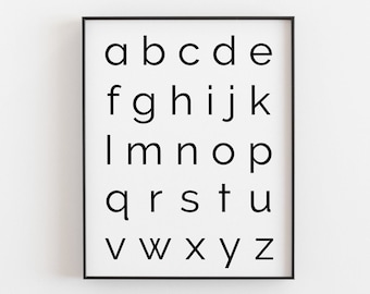 ABC Printable Alphabet Print Nursery ABC Art Playroom | Etsy
