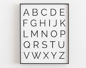 Modern Alphabet Print Set ABC Poster Nursery ABC Art | Etsy