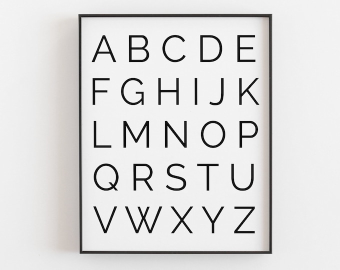 Modern ABC Print | Lowercase ABC Poster | Alphabet Printable | Nursery ...