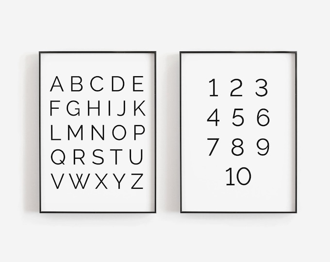 Modern ABC Print | Lowercase ABC Poster | Alphabet Printable | Nursery ...