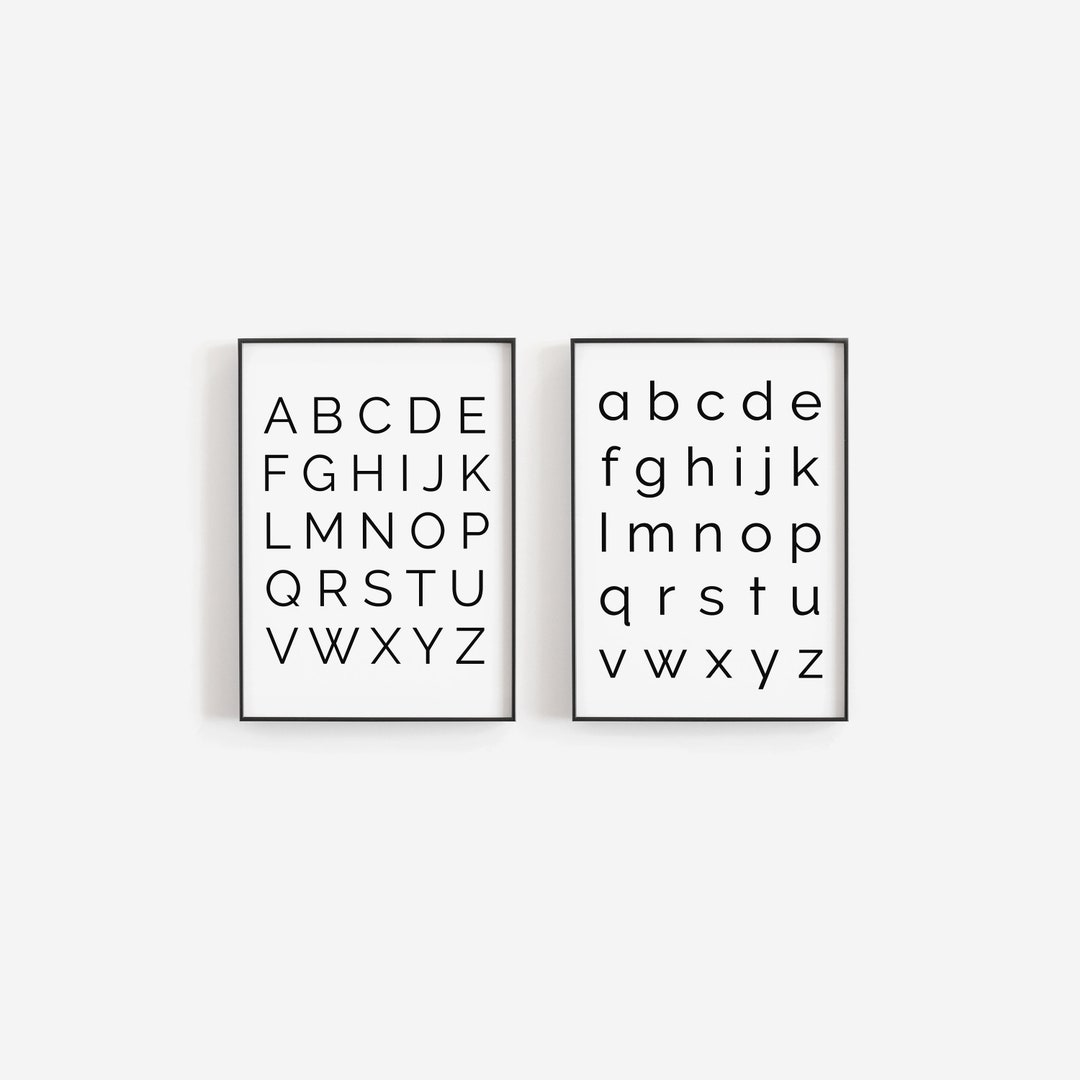 Modern Alphabet Print Set | ABC Poster | Nursery ABC Art | Playroom ...