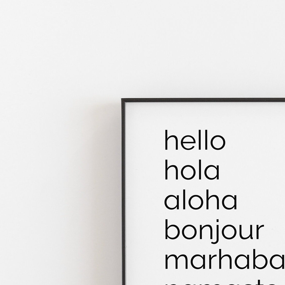 Hello Printable | Hello in Different Languages | Entryway Printable - Etsy