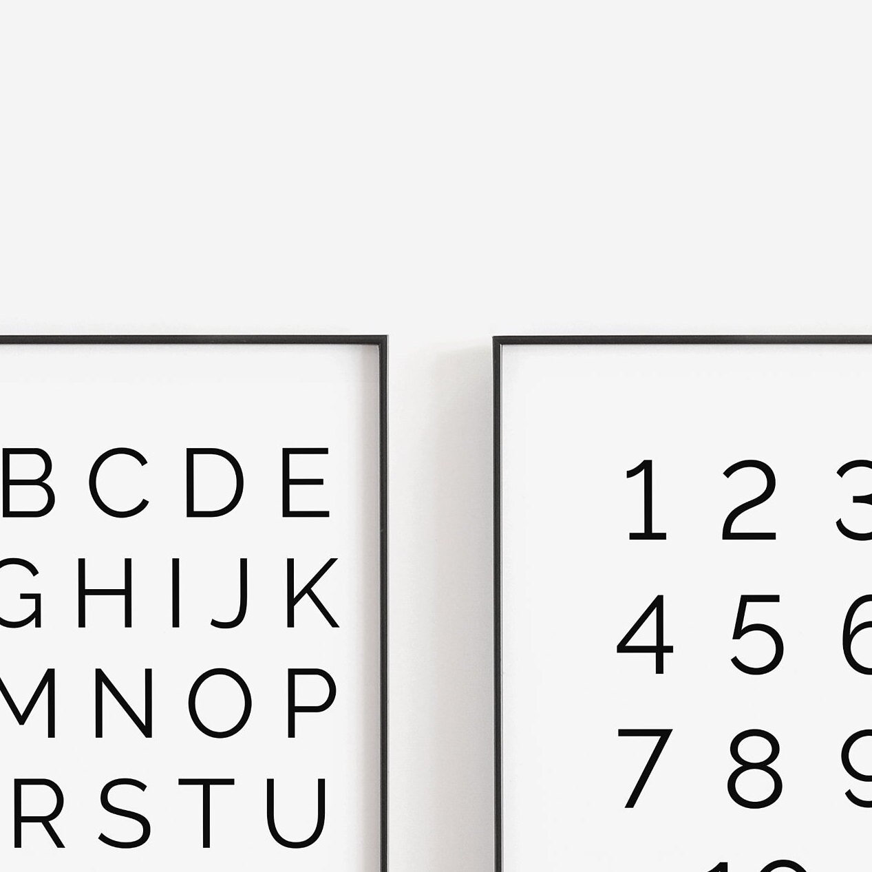 Modern Alphabet and Number Print Set | ABC Poster | Nursery ABC Art ...