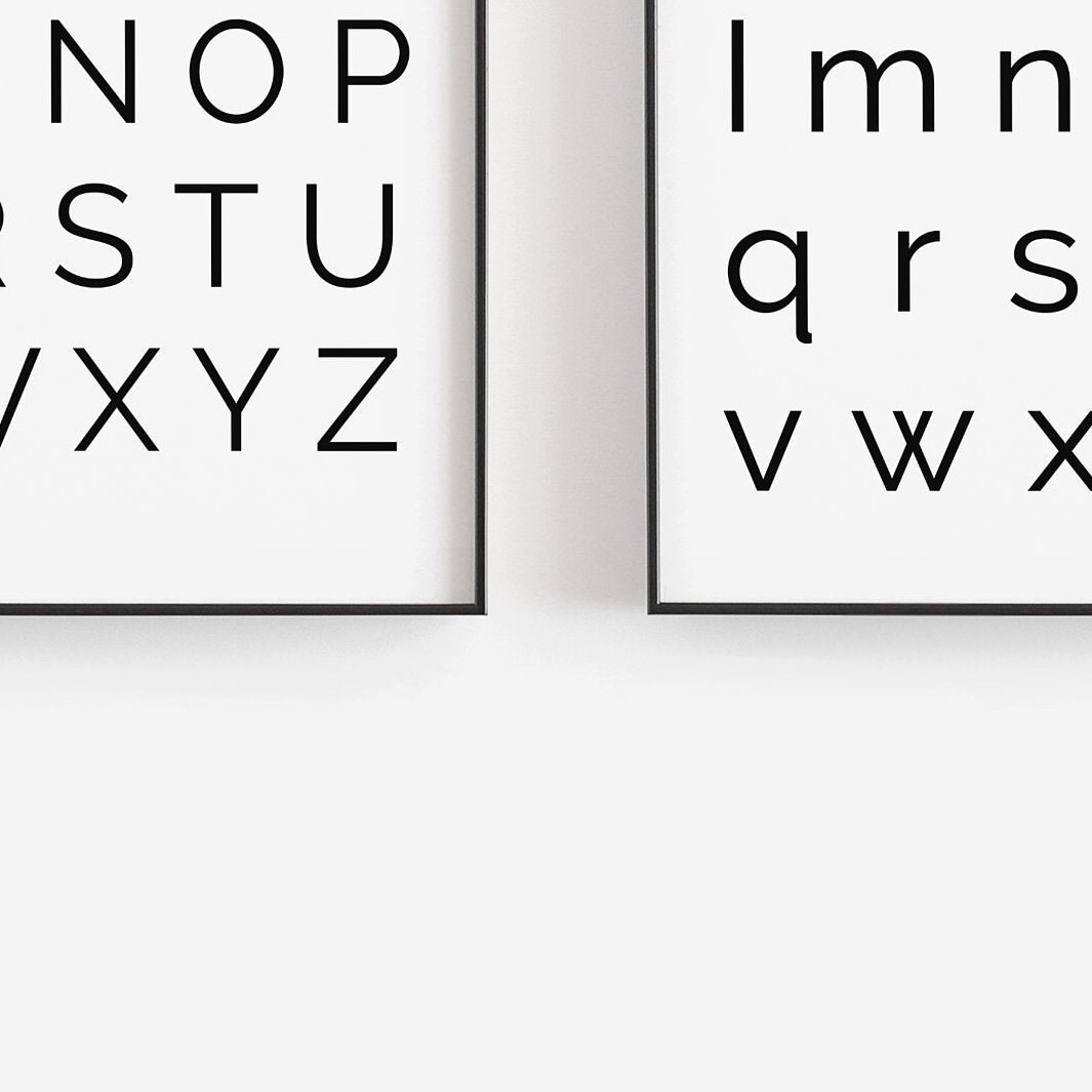 Modern Alphabet Print Set ABC Poster Nursery ABC Art Playroom Sign - Etsy