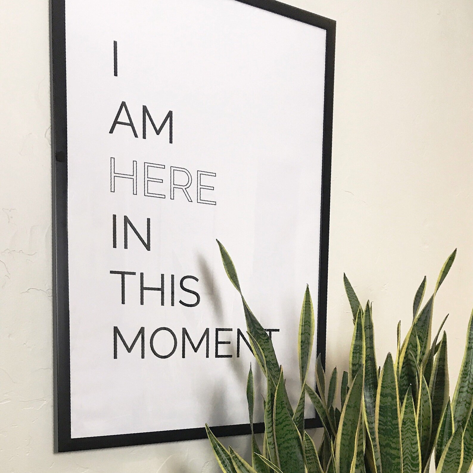 I Am Here in This Moment Printable | Be Here Now Print | Motivational ...