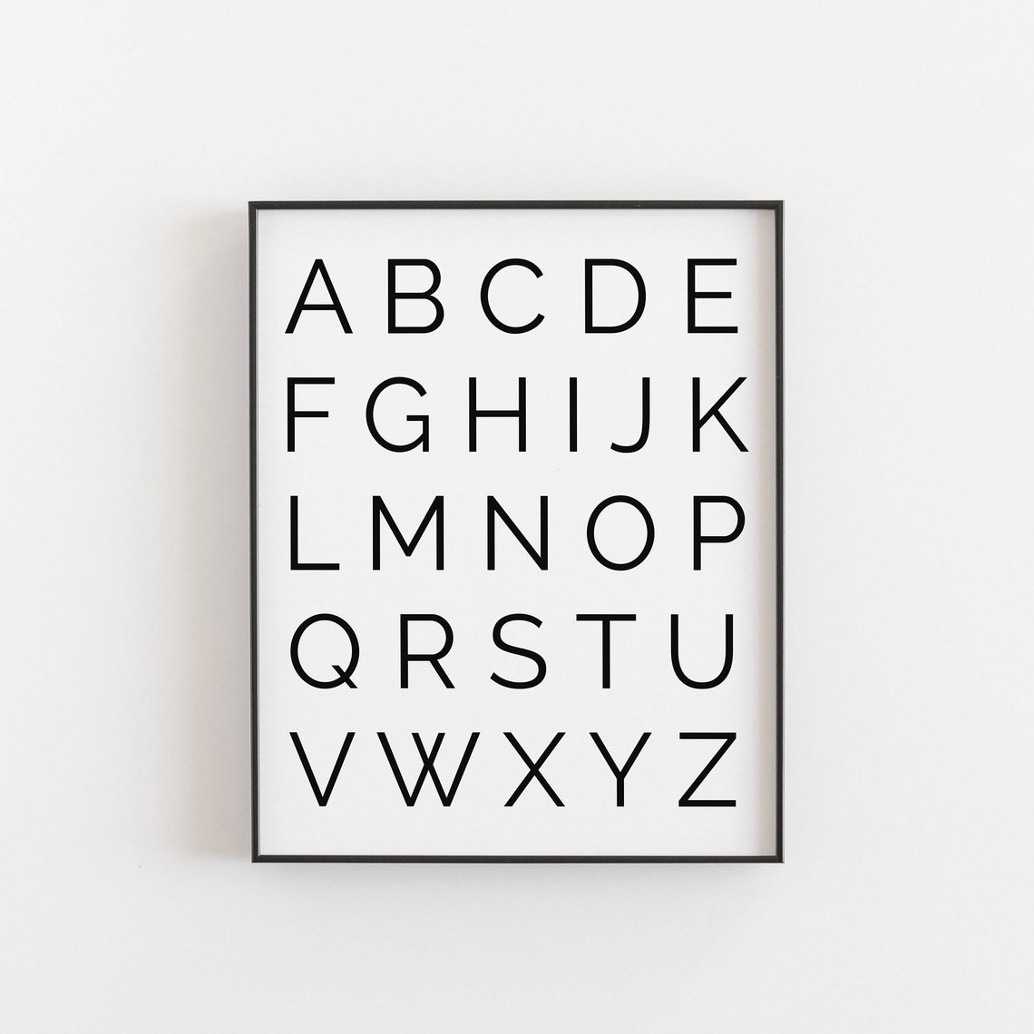 Modern Alphabet Print | ABC Poster | Nursery ABC Art | Playroom Sign - Etsy