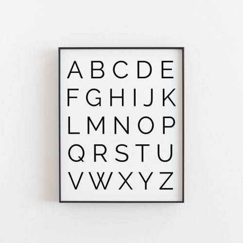 Modern Alphabet Print ABC Poster Nursery ABC Art - Etsy