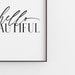 Hello Beautiful Sign | Vanity Print | Motivational Print | Office ...