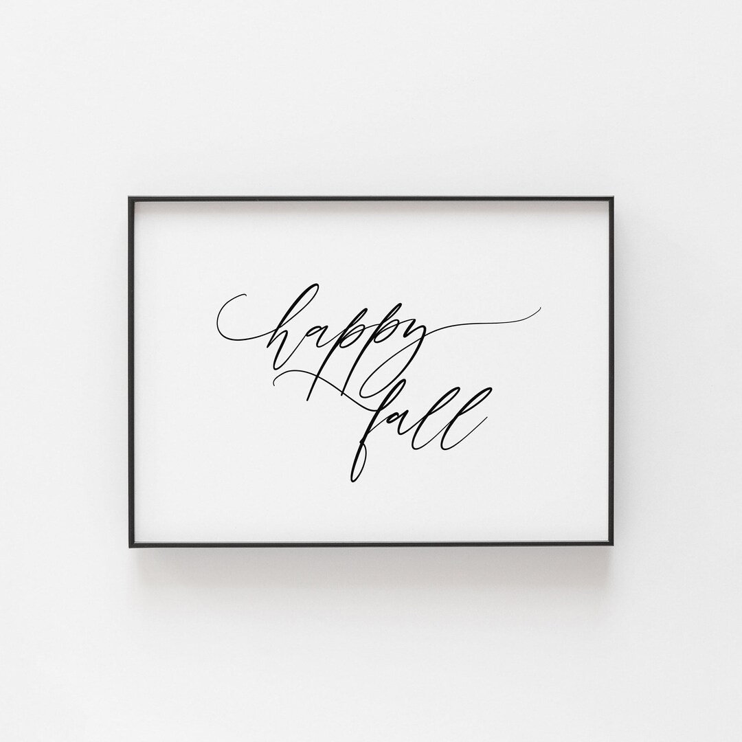 Happy Fall Sign | Happy Fall Printable | Thanksgiving Print | Fall Art ...