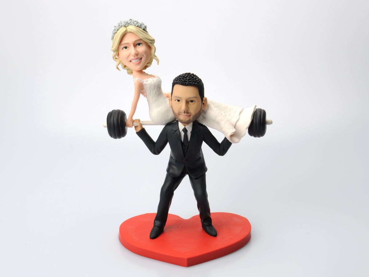Weight Lifting Caketopper Custom Caketopper Wedding Topper - Etsy