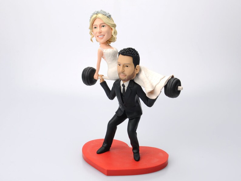 Weight Lifting Caketopper Custom Caketopper Wedding Topper - Etsy