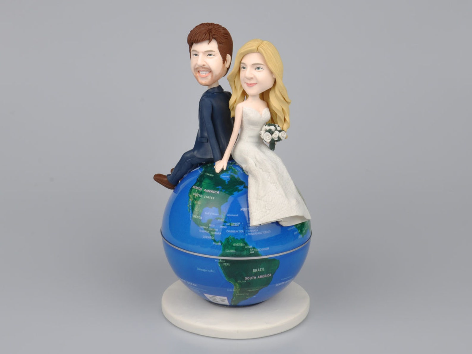 Custom Wedding Bobbleheads Travel Theme Wedding Caketopper - Etsy