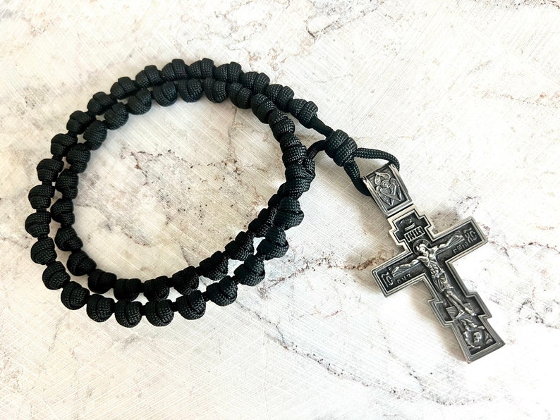 Black Eastern Orthodox Prayer Rope Chotki 50 Barrel Knots. - Etsy